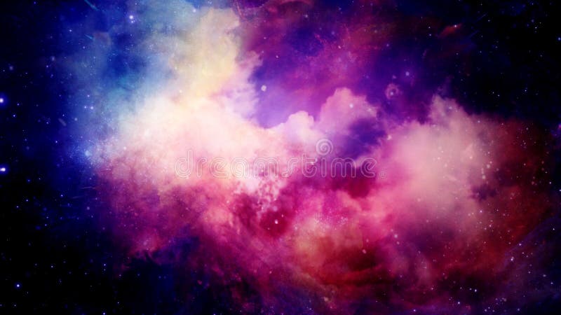 3D Rendering of a Stellar Nebula and Cosmic Dust, Cosmic Gas Clusters ...