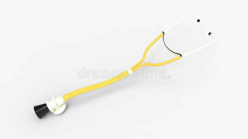 3d Rendering of Stethoscope, Mobile Phone Stock Illustration ...