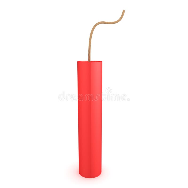 Stick of dynamite isolated stock image. Illustration of isolated - 48171655