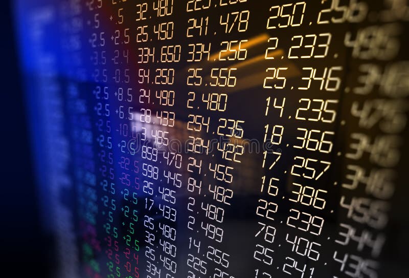 3d Rendering of Stock Exchange Display Panel Stock Illustration ...