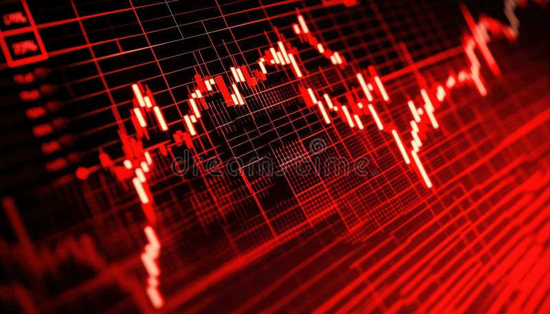3d Rendering of Stock Market Changes on Business Graph Chart with ...