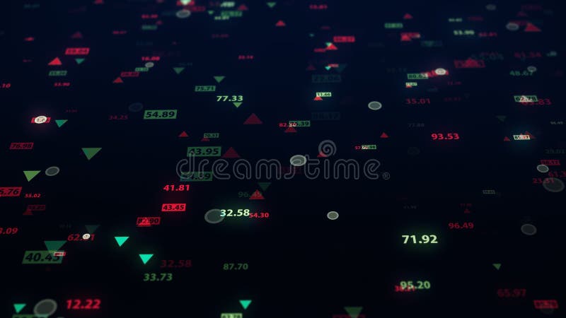 3d Rendering of Stock Market Data on a Dark Background Stock ...