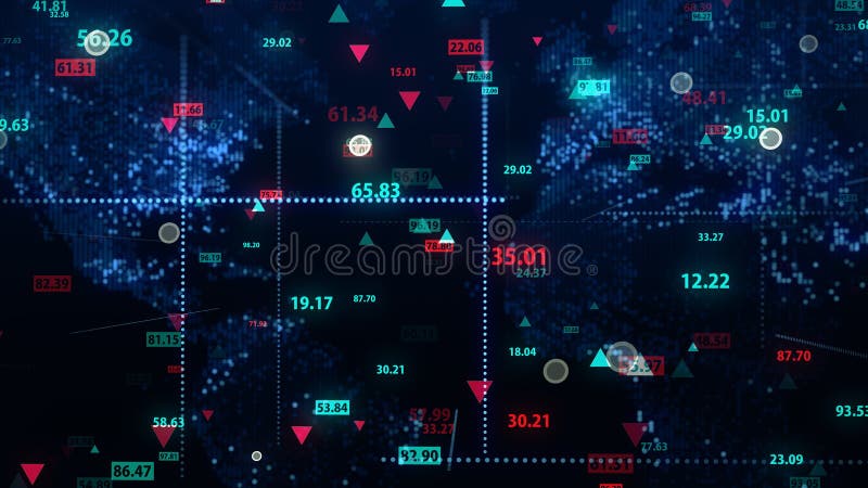 3d Rendering of Stock Market Data on Digital Earth Map Background Stock ...