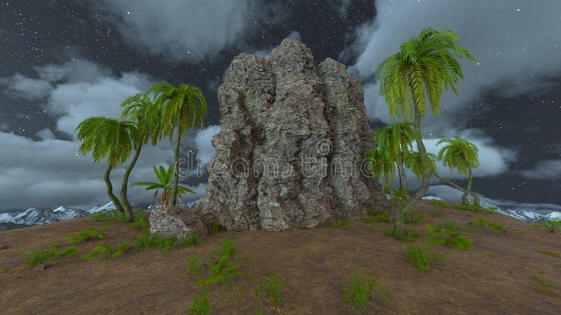 3D Rendering of Stone Monument Stock Image - Image of stone, landscape ...