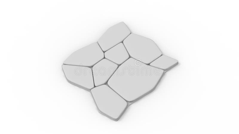 3D Rendering of Stones Pavement Pattern Brick Isolated Studio ...