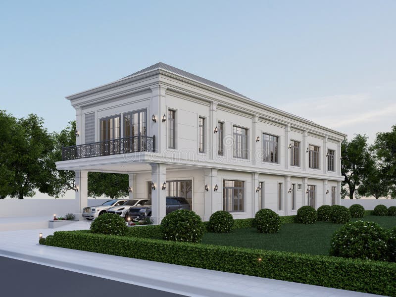 3D Rendering 2 Storey House Design. with a Modern Classic Concept ...