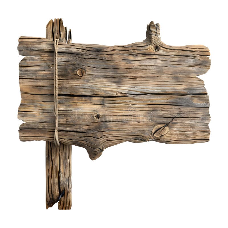 3D Rendering of a Street Wooden Sing Board on Transparent Background ...