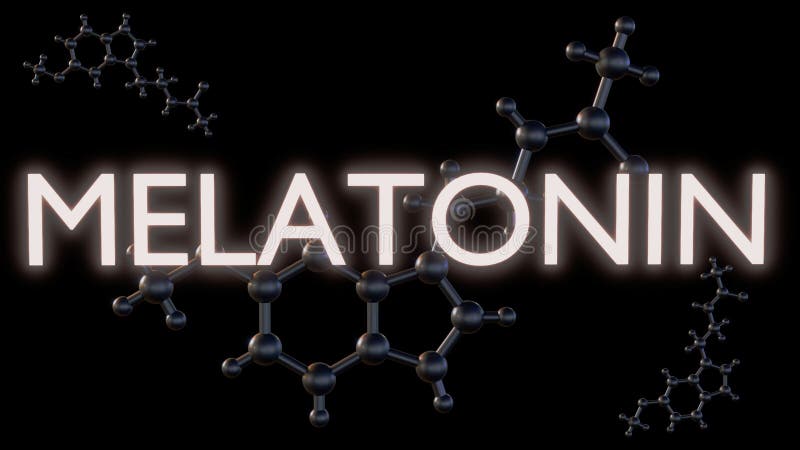 3d Rendering of Structure of Melatonin Chemical Structure Stock ...