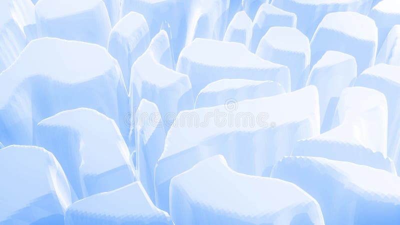3d Rendering. Stylish Blue White Creative Abstract Low Poly Background ...