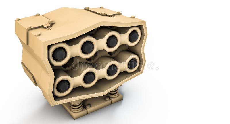3D Rendering of Stylized Rocket Launcher Stock Illustration ...