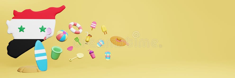 3d Rendering of Summer Holidays in Syria Stock Illustration ...