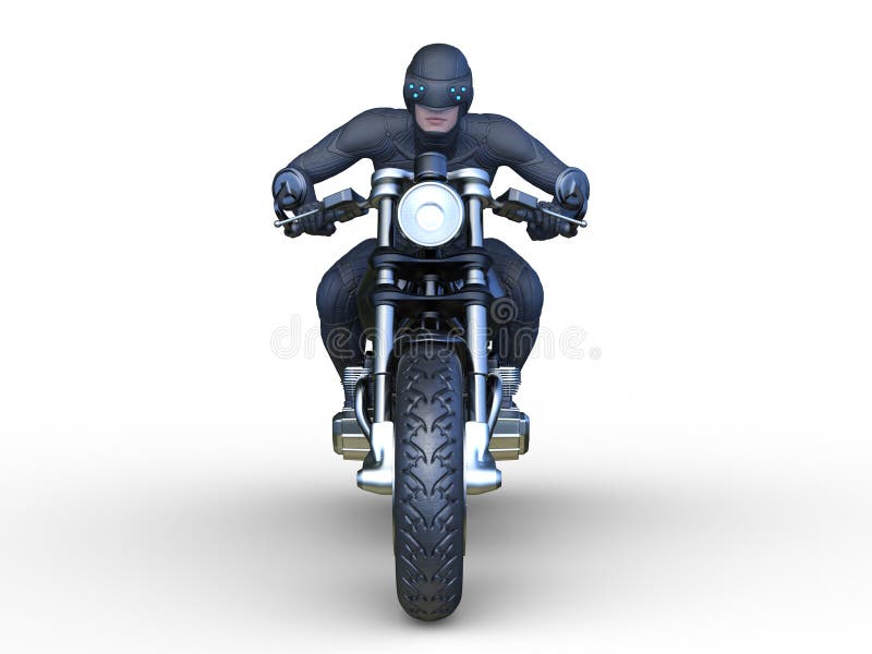 3D Rendering of a Super Hero Rider Stock Illustration - Illustration of ...