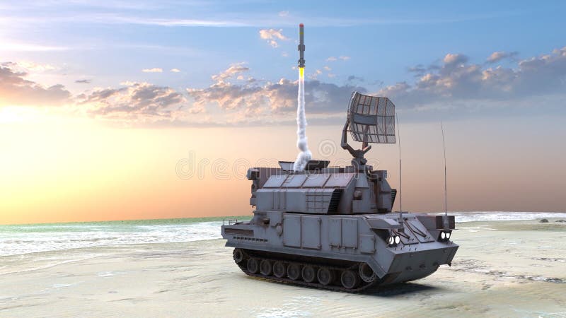 3D Rendering of the Surface To Air Guided Missile Stock Photo - Image ...