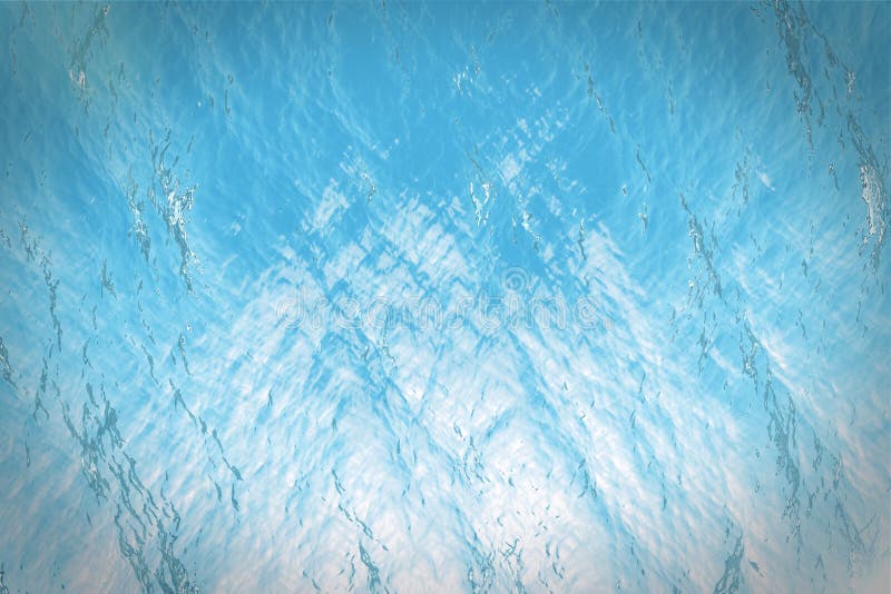 3d Rendering Surface Underwater Blue Background in Sea Stock ...