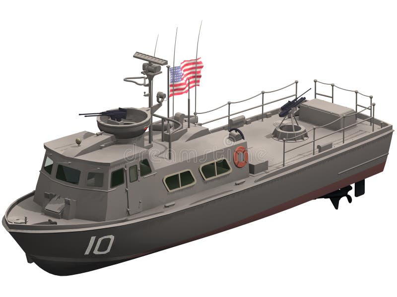 3d Rendering of a PT Boat stock illustration. Illustration of ...