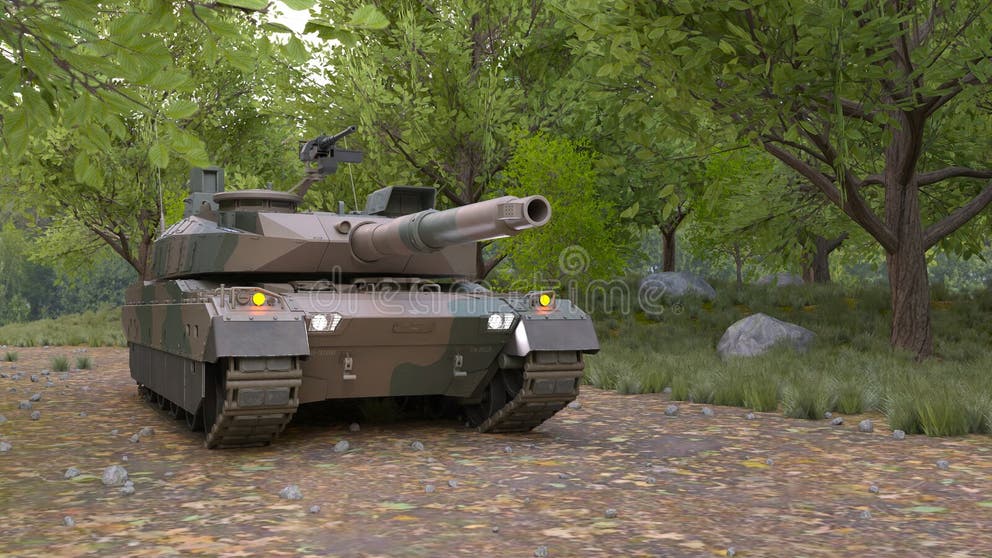 3D rendering of a tank stock illustration. Illustration of rendering ...