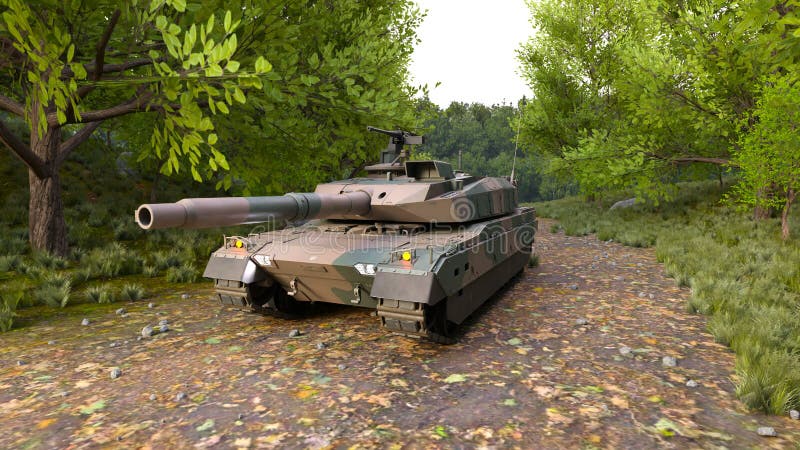 3D rendering of a tank stock illustration. Illustration of dangerous ...
