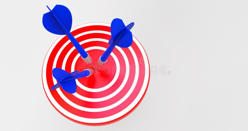 Target with a Dart in the Center. Concept of Objective Attainment Stock ...