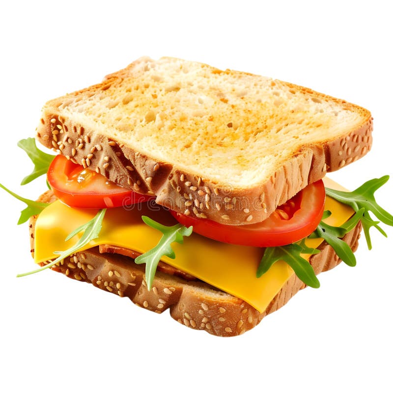 3D Rendering of a Tasty Sandwich on Transparent Background - Ai ...