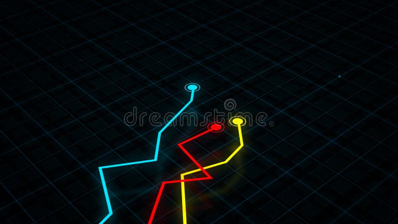3D Rendering of a Line Graph of a Digital Income Chart Stock ...