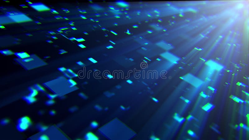 3d Rendering of Technology and Data Processing. Computer Generated ...