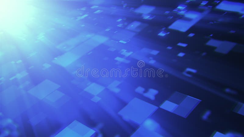 3d Rendering of Technology and Data Processing. Computer Generated ...