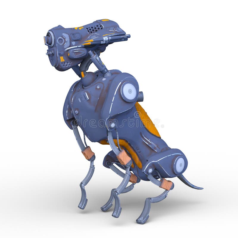3D Rendering of Technology Robot Stock Illustration - Illustration of ...