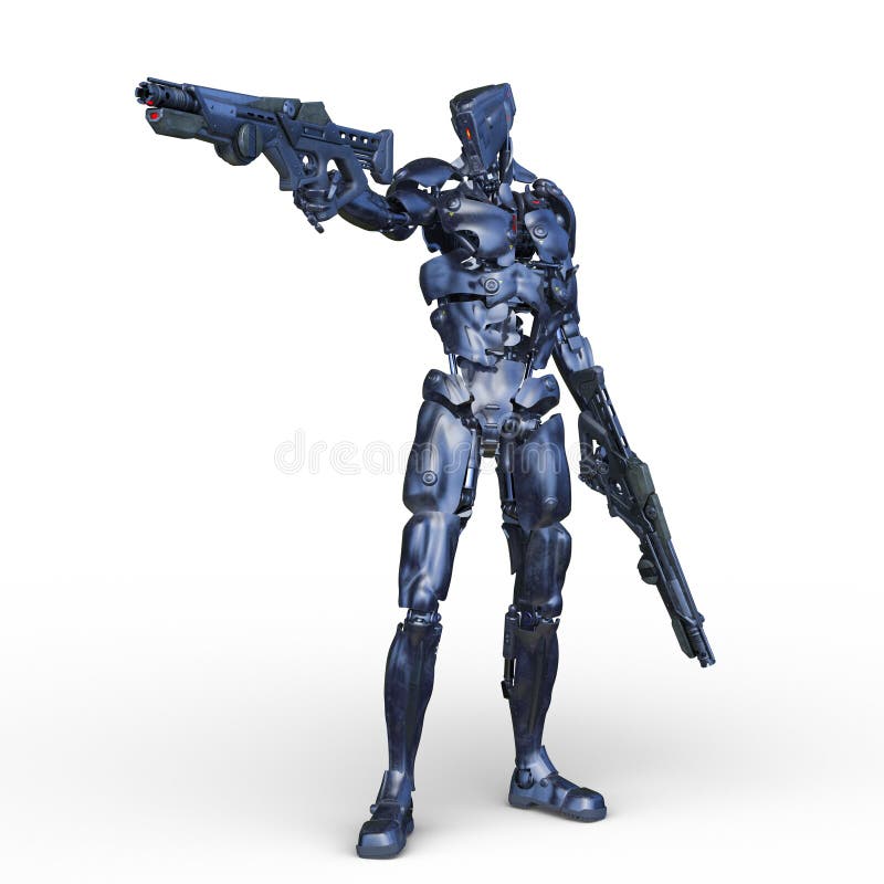 3D Rendering of Technology Robot Stock Illustration - Illustration of ...