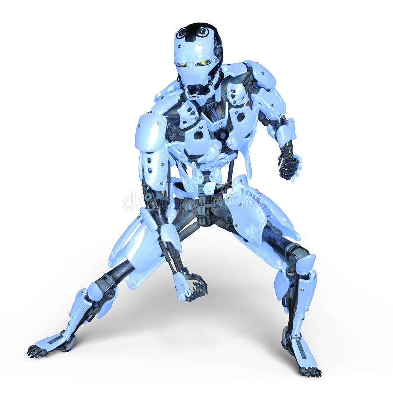 3D Rendering of Technology Robot Stock Illustration - Illustration of ...