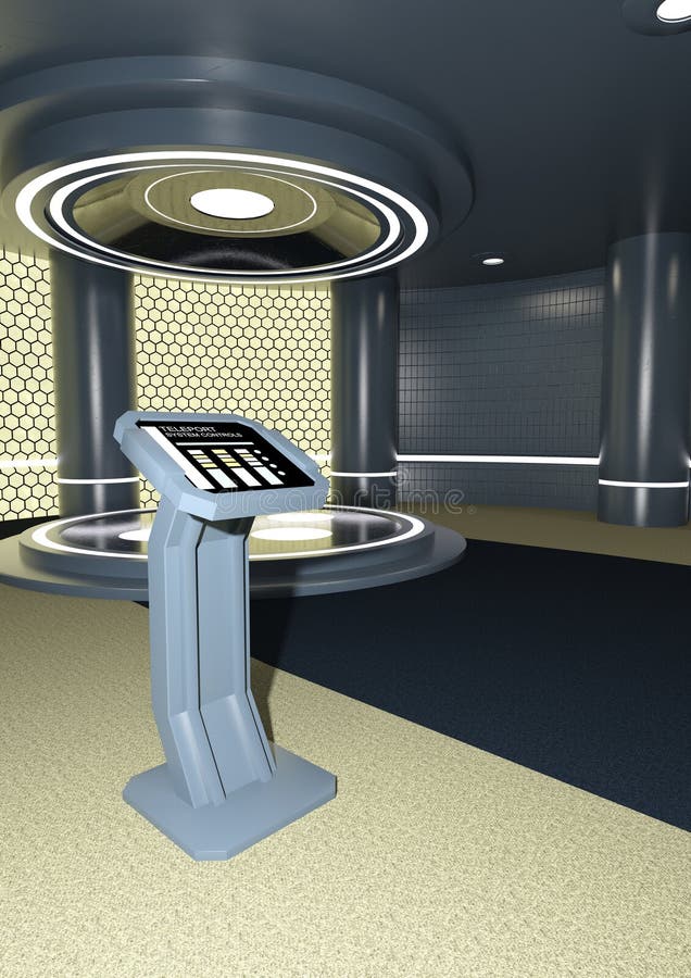 3D Rendering Teleporter Room Stock Illustration - Illustration of ...