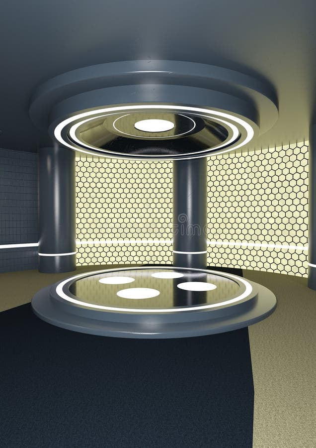 3D Rendering Teleporter Room Stock Illustration - Illustration of ...