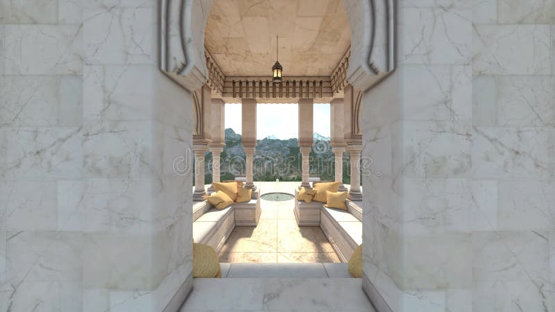 3D Rendering of the Temple at the Summit Stock Footage - Video of ...