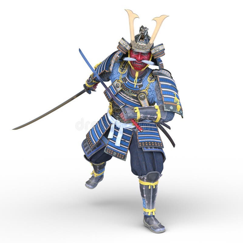 3D Rendering of Tengu Samurai Stock Illustration - Illustration of ...