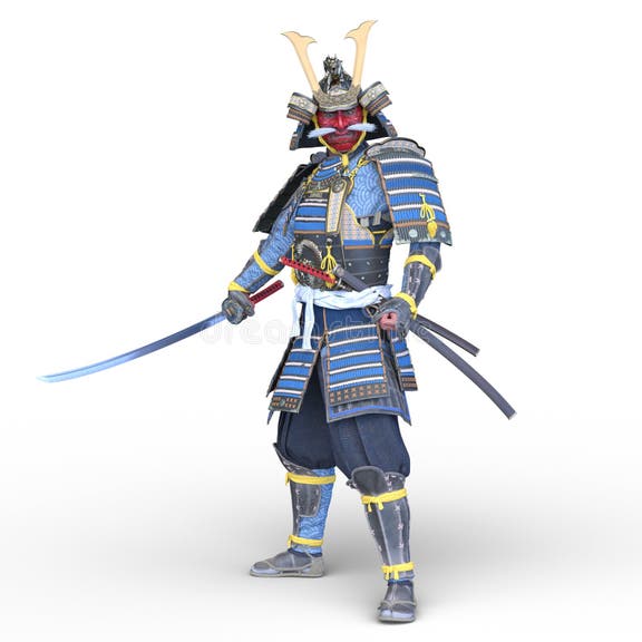 3D Rendering of Tengu Samurai Stock Illustration - Illustration of ...