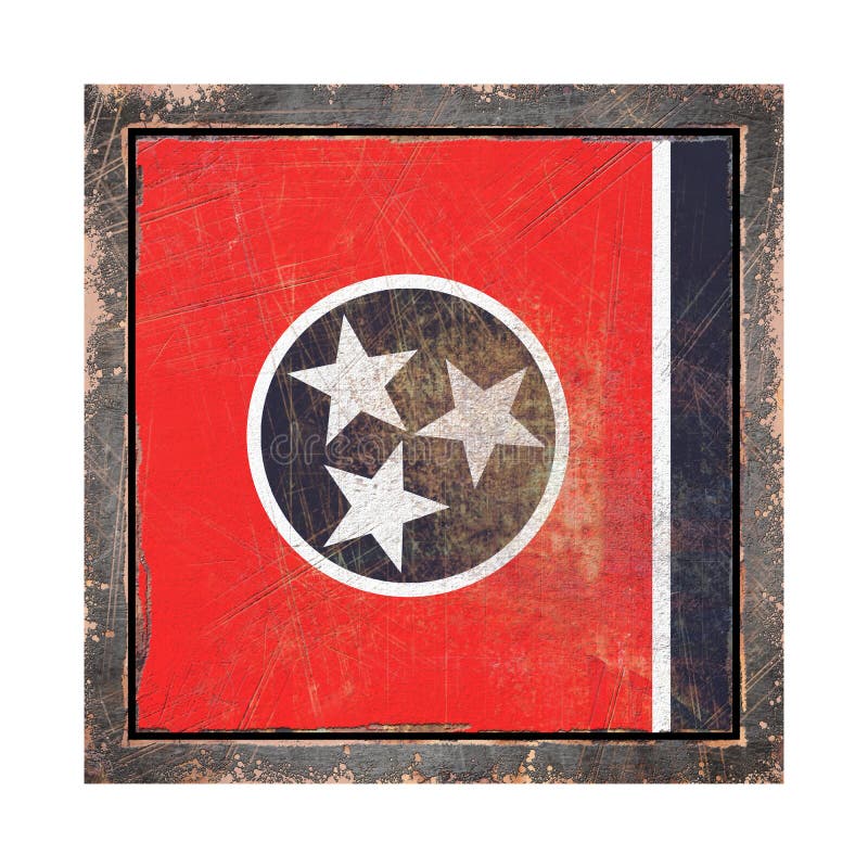 Old Tennessee flag stock illustration. Illustration of background ...