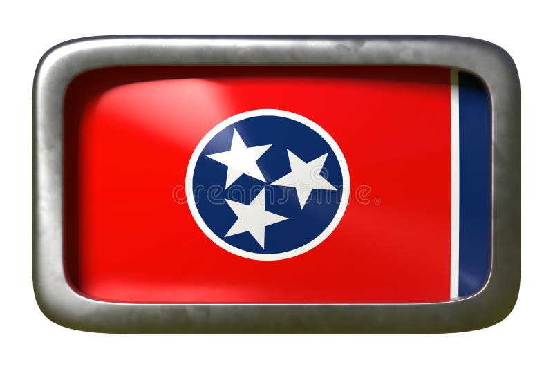 3d Rendering of Tennessee State Flag Stock Illustration - Illustration ...