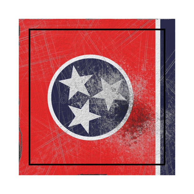 Old Tennessee State flag stock illustration. Illustration of vintage ...