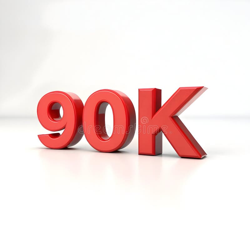 3D 90K Congratulations Text Effect Stock Illustration - Illustration of ...