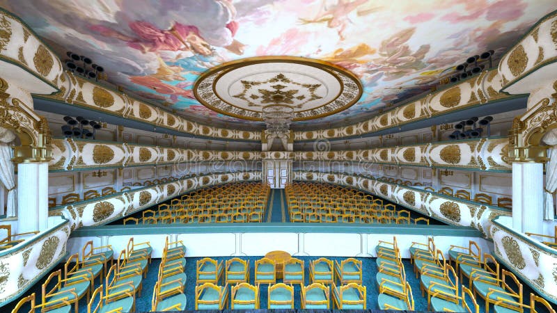 3D Rendering of the Theater Stock Illustration - Illustration of event ...