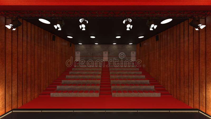 3D Rendering of the Theater Stock Illustration - Illustration of ...