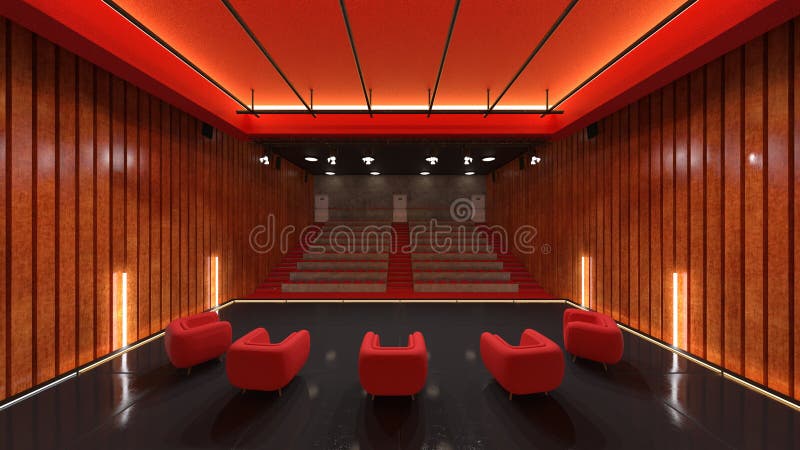 3D Rendering of the Theater Stock Illustration - Illustration of seats ...