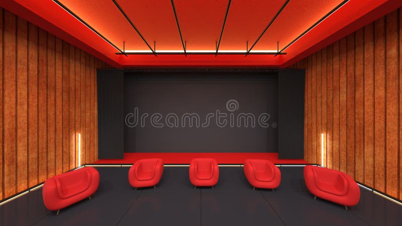 3D Rendering of the Theater Stock Illustration - Illustration of indoor ...