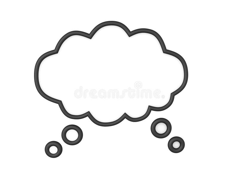 3D Rendering of a Thought Bubble for Two People Stock Illustration ...