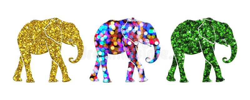 Glitter Elephant Stock Illustrations – 357 Glitter Elephant Stock ...