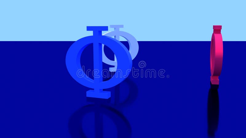 Three Greek Upper-case Character PHI Stock Illustration - Illustration ...
