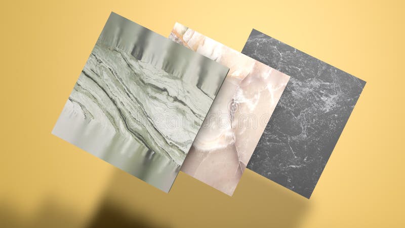 3D Rendering of a Three Pattern Designed Floating Floor and Wall Tiles ...