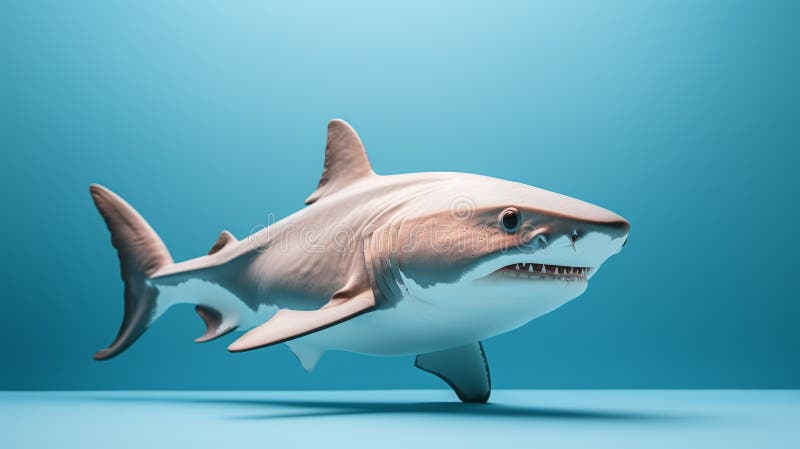 Minimalist 3d Shark Model with Precise Detailing Stock Illustration ...