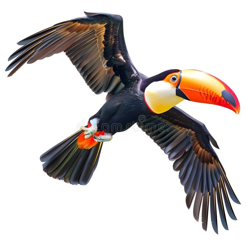 3D Rendering of a Toco Toucan on Transparent Background - Ai Generated ...
