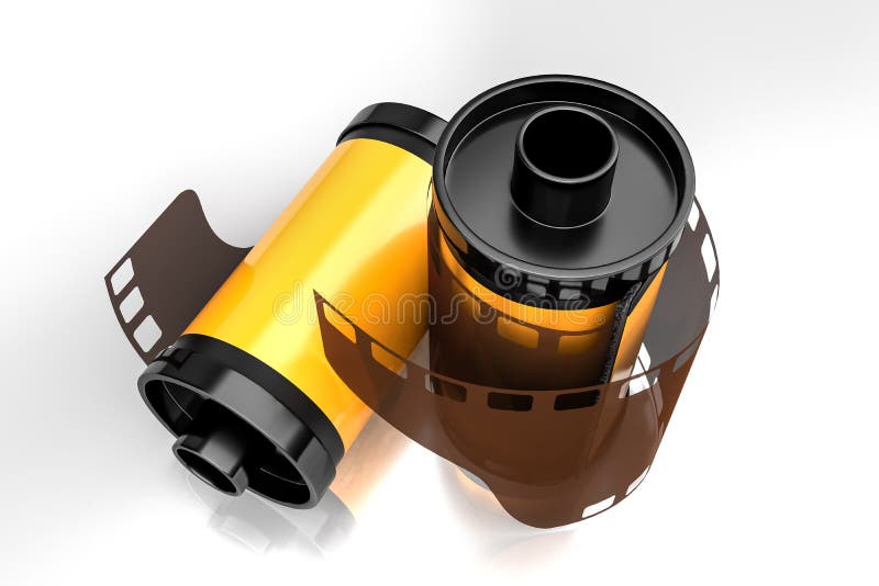 Yellow Film Strip and Pink Camera Stock Illustration - Illustration of ...