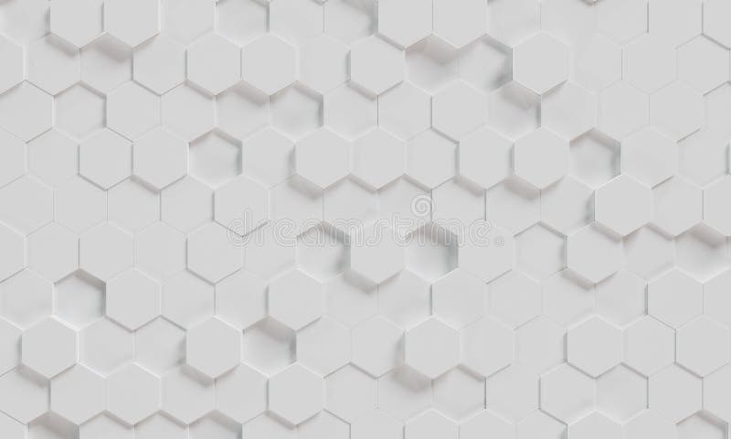 3D Rendering Top View Numerous Hexagon 3D Illustration Background Stock ...